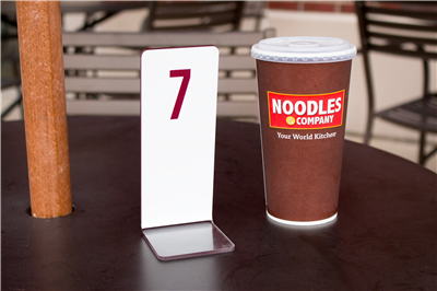 Acrylic and Sintra Table Tent Displays