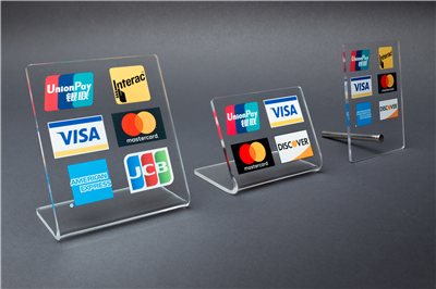 Acrylic and Sintra Table Tent Displays