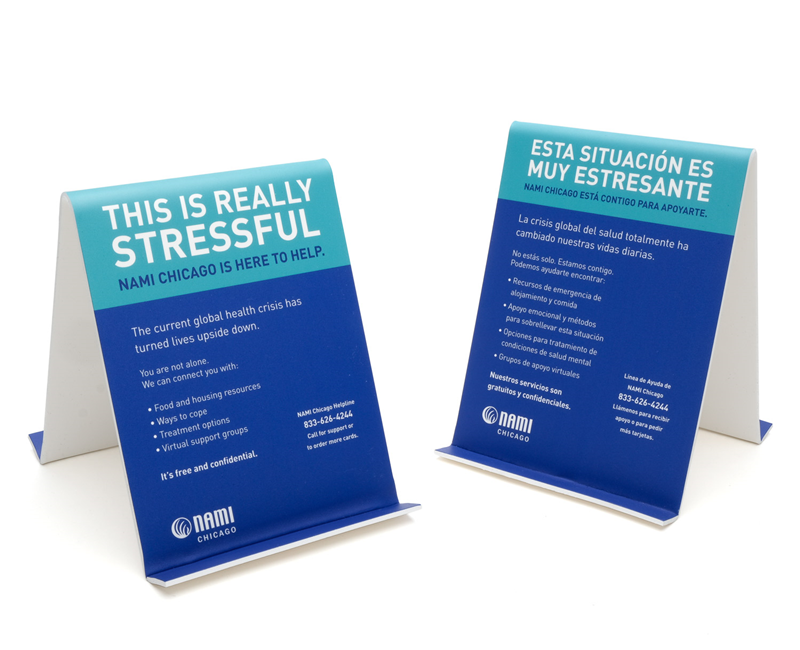 Acrylic and Sintra Table Tent Displays