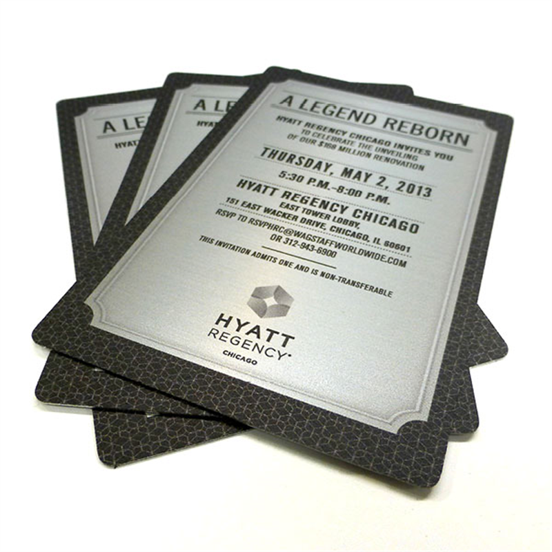 Metal Invitation Cards, VIP Cards, Plaques