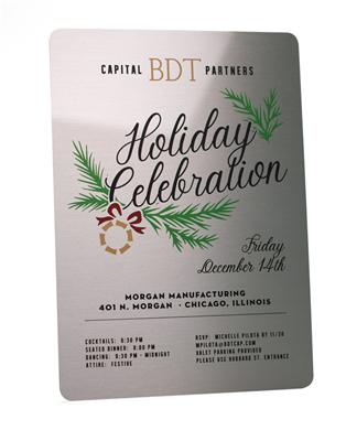 Metal Invitation Cards, VIP Cards, Plaques