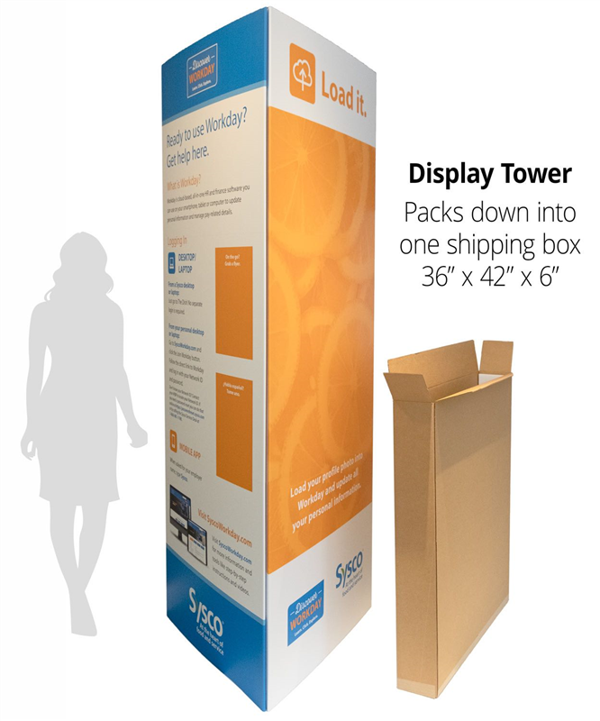 Self-Standing Display Tower, Stand-Up Display, Direction Tower