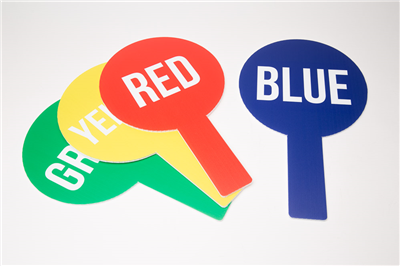 HandySign, Hand-Held Signage, Picket Sign, Auction Paddle, Hand Held Sign