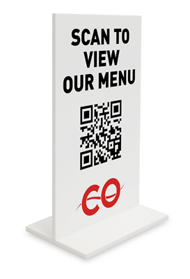 QR Download Menu Table Sign
