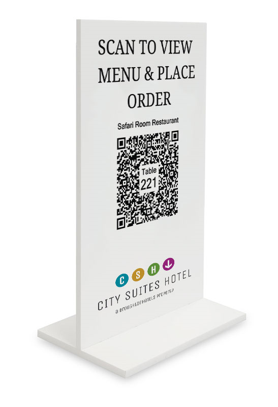 QR Download Menu Table Sign